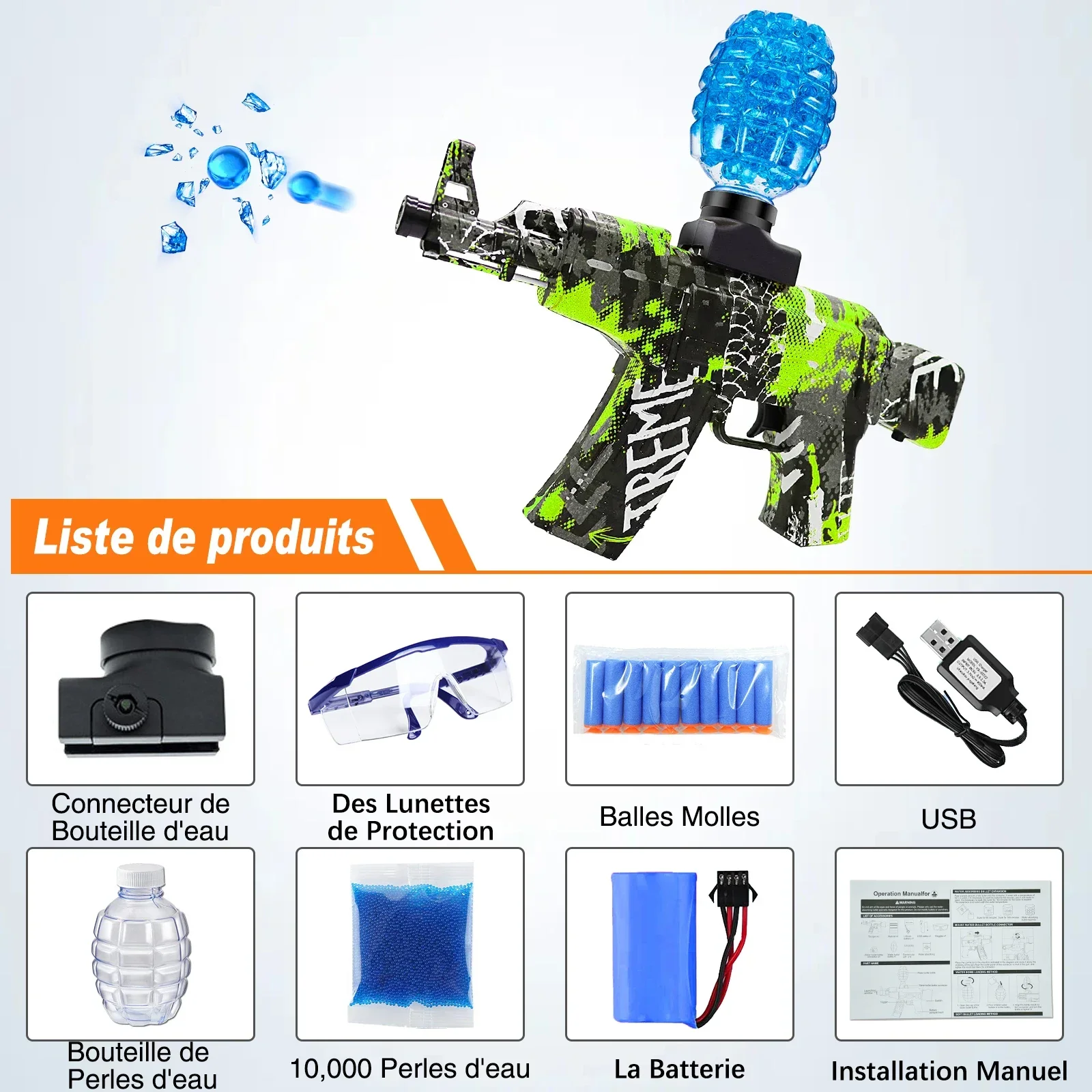 AK47 MP5 Gel Ball Ball Pistol | Nashtare Shop